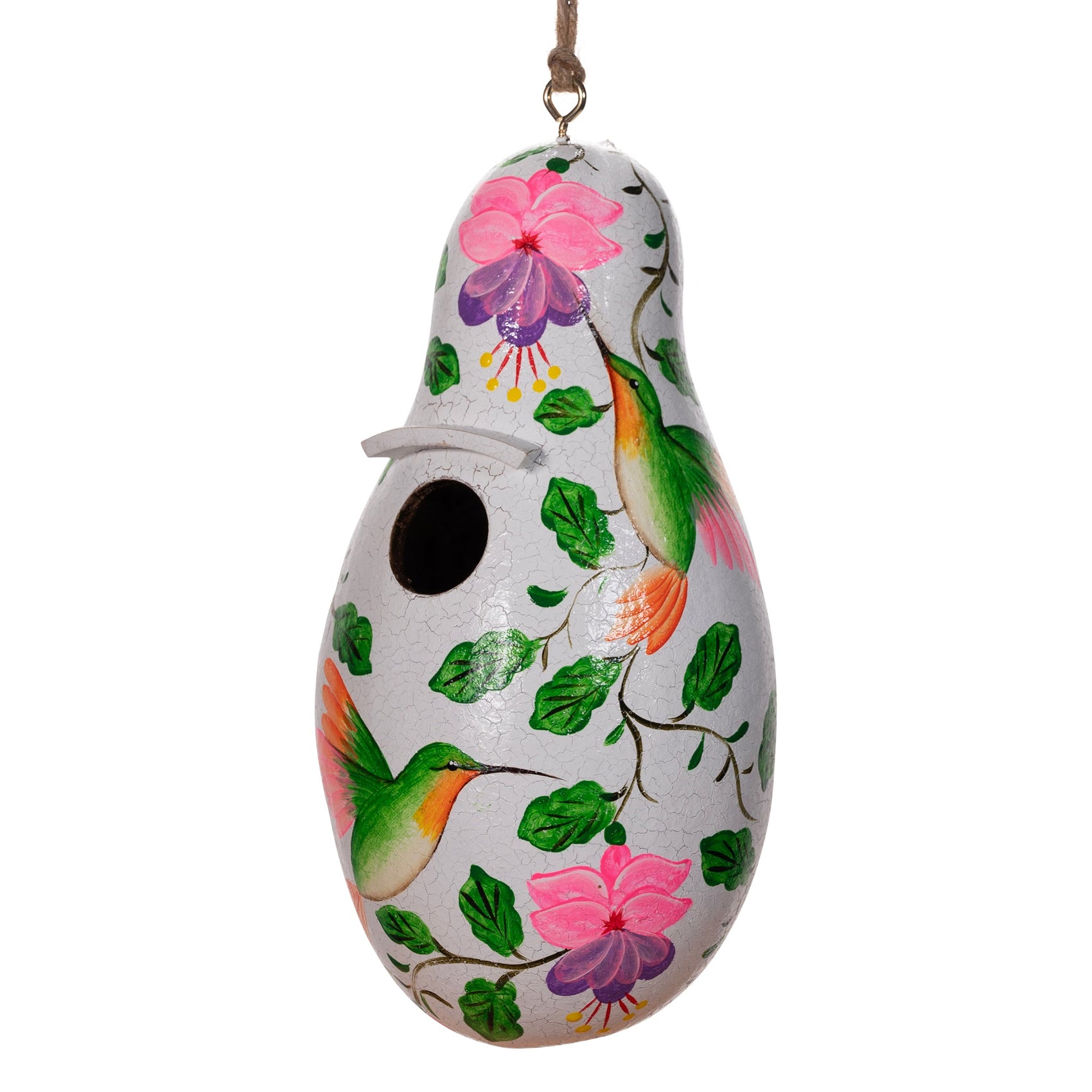 Hummingbird - Painted Gourd Birdhouse